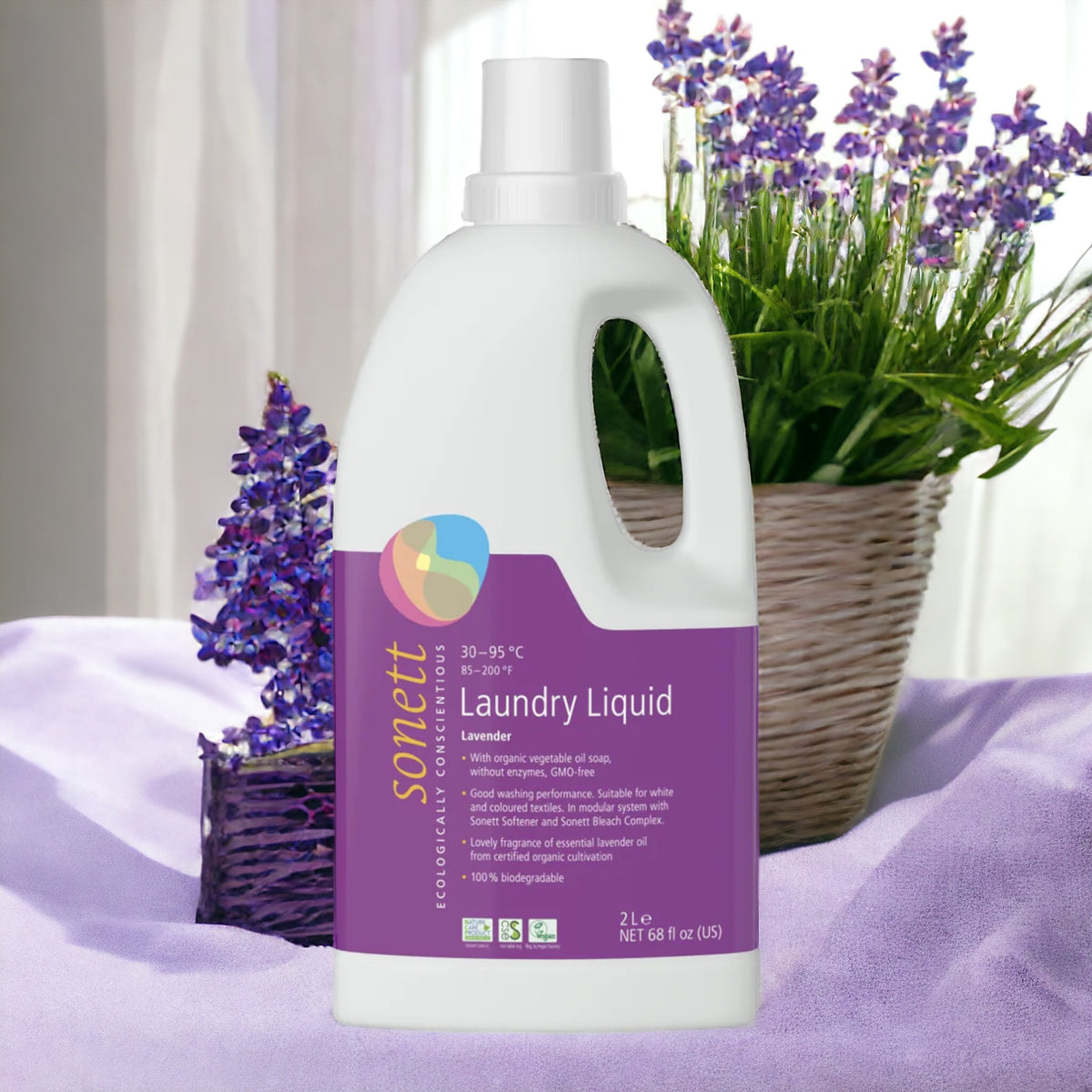 Sonett Organic Laundry Liquid Lavender (68 fl.oz/2L) — Nature Capital ...