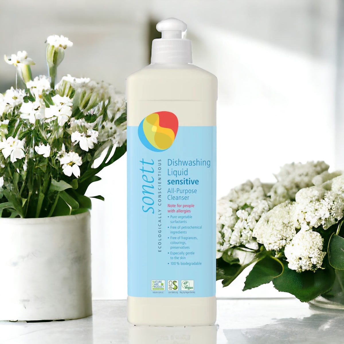 Sonett Organic Dishwashing Liquid/All-Purpose Cleanser Sensitive (17fl ...