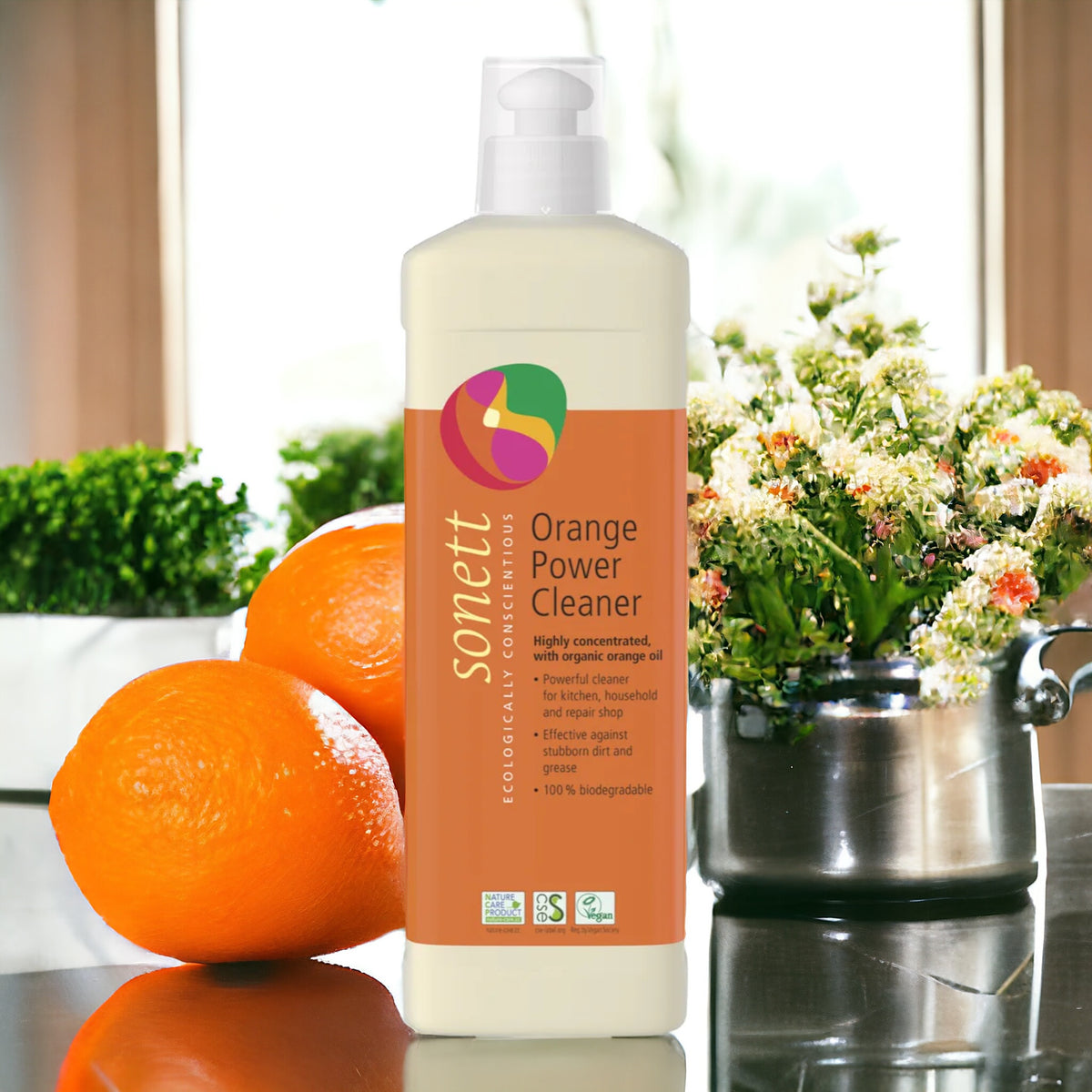 Sonett Organic Orange Power Cleaner (17 fl.oz/0.5L) — Nature Capital ...